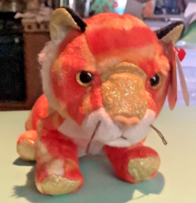 Ty Beanie Babies Zodiac Tiger Plush Orange Yellow Stripes Vintage 2000 ...