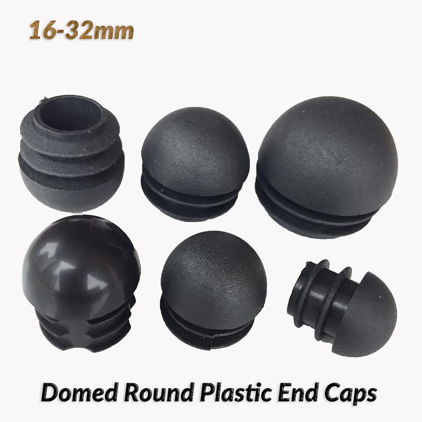 Domed Round Plastic End Caps Blanking Plugs Bung Tube Pipe Inserts ...