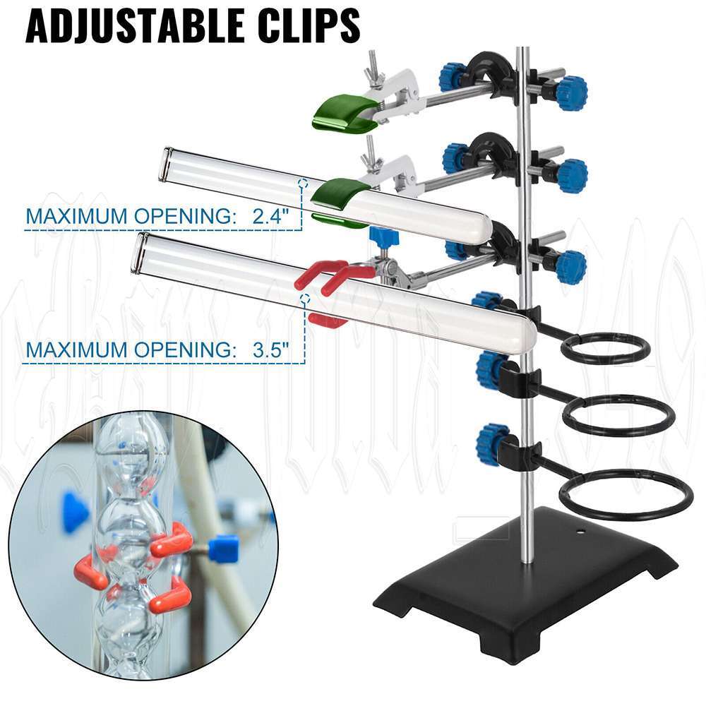 600mm Laboratory Chemistry Iron Stand Support Pole Flask Condenser Lab ...