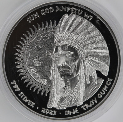 2023 Oglala Lakota Sioux Nation .999 1oz Silver Round - Sun God Anpetu ...
