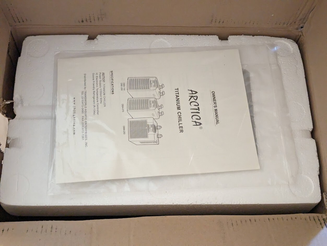 JBJ JB03020 1/4HP Arctica Aquarium Chiller - DBE-200 FOR PARTS/REPAIR ...