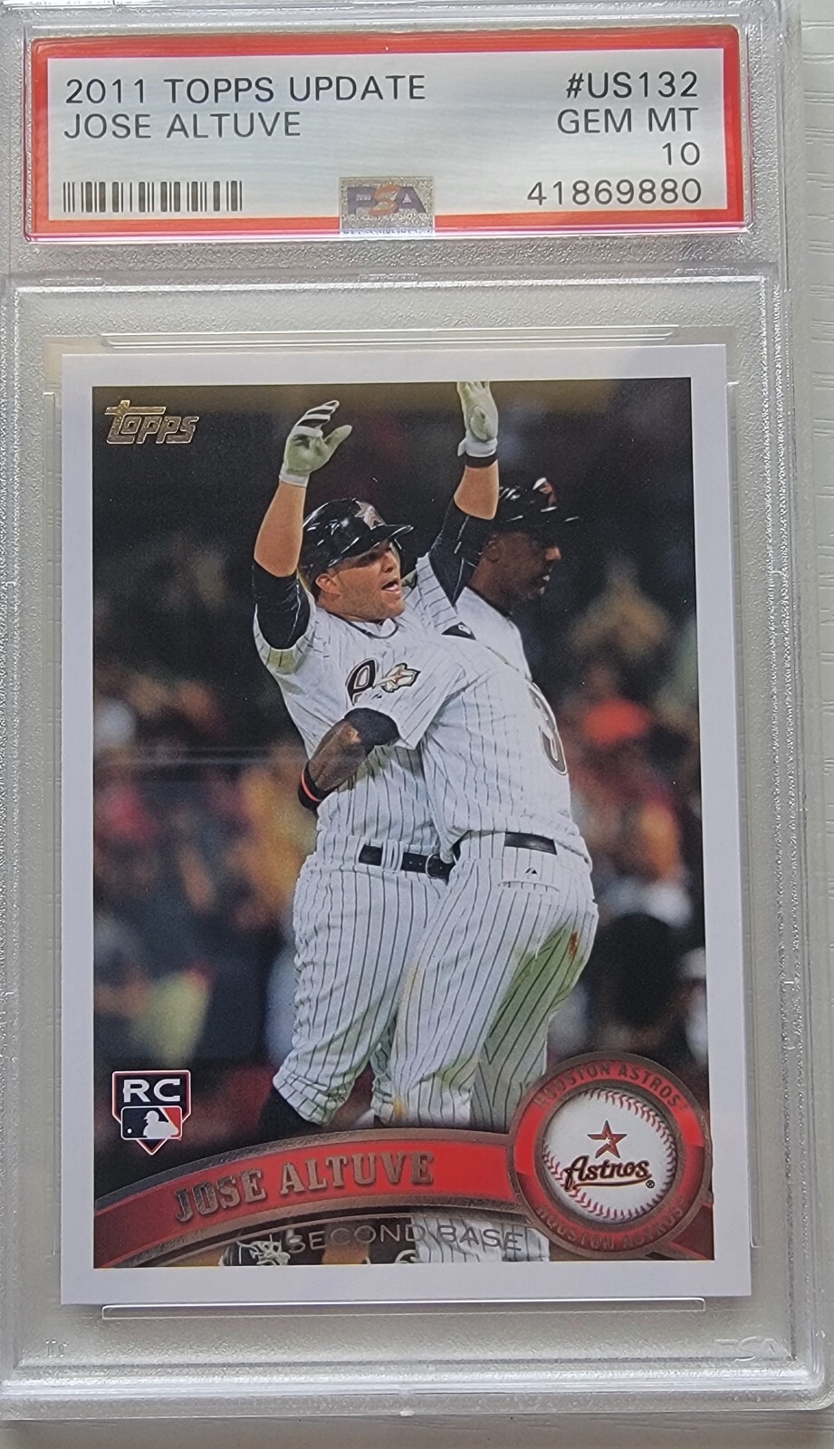 2011 Topps Update #US132 Jose Altuve Rookie Card RC Gem MT Mint PSA 10 ...