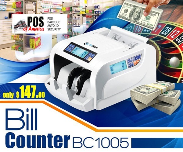 3nStar Bill Counter (BC1005) 110v 2UV, 1MG Extra rollers Dual display ...