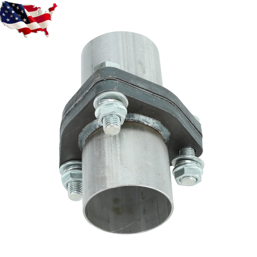 2.5" inch Exhaust Muffler Flange Repair Triangle Pipe Kit 3 Bolts ...