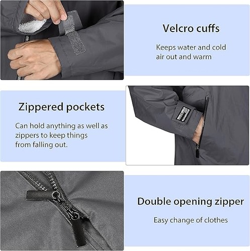 Catalonia Swim Parka for Men Women, Waterproof Surf Swimming Jacket ...