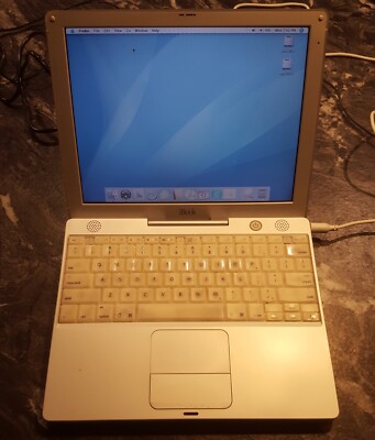 Vintage Apple iBook 2002 A1005 PowerPC G3 600MHz 75GB HDD 640MB Mac OS ...