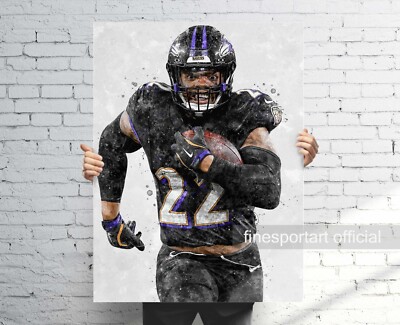 Derrick Henry Baltimore Ravens Poster, Canvas, Football print, Sports ...