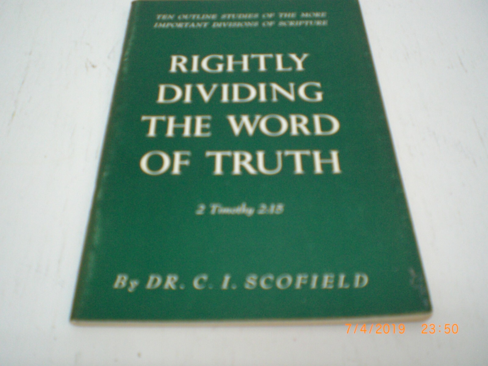 Rightly Dividing the Word of Truth by Dr. C.I. Scofield Paperback | eBay