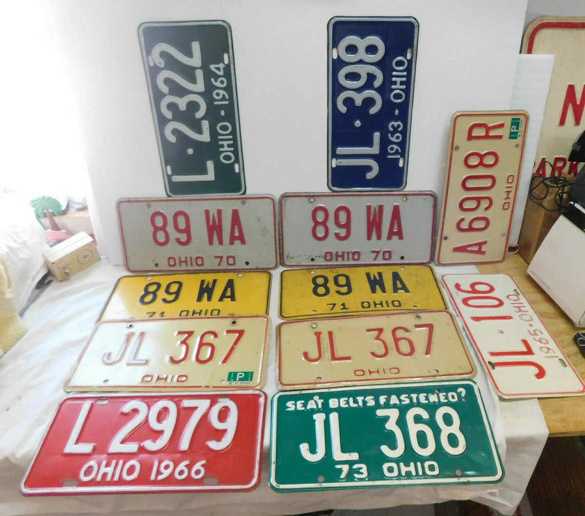 Sold At Auction: (5) Foreign License Plates