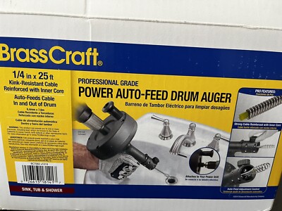 BrassCraft 1/4-in dia x 25-ft Power Auto-Feed Machine Drum Auger | eBay