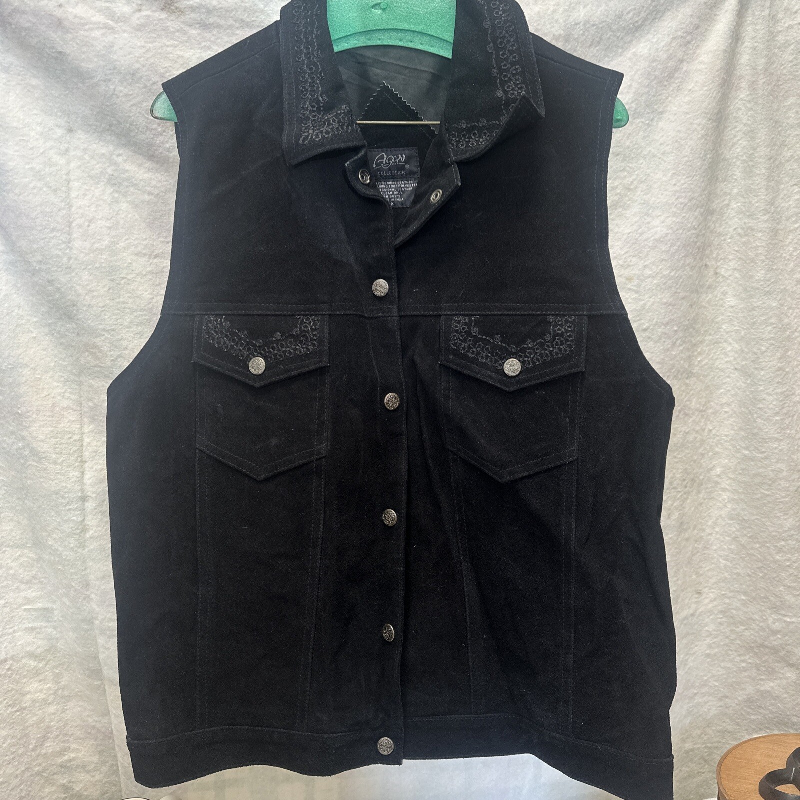 Agapo Black leather vest Women’s size 2X | eBay