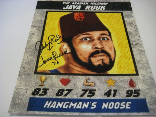 WRESTLING LEGEND WWE HOFER JOHNNY RODZ AUTOGRAPH 8X10 JAVA RUUK 76 COA ...