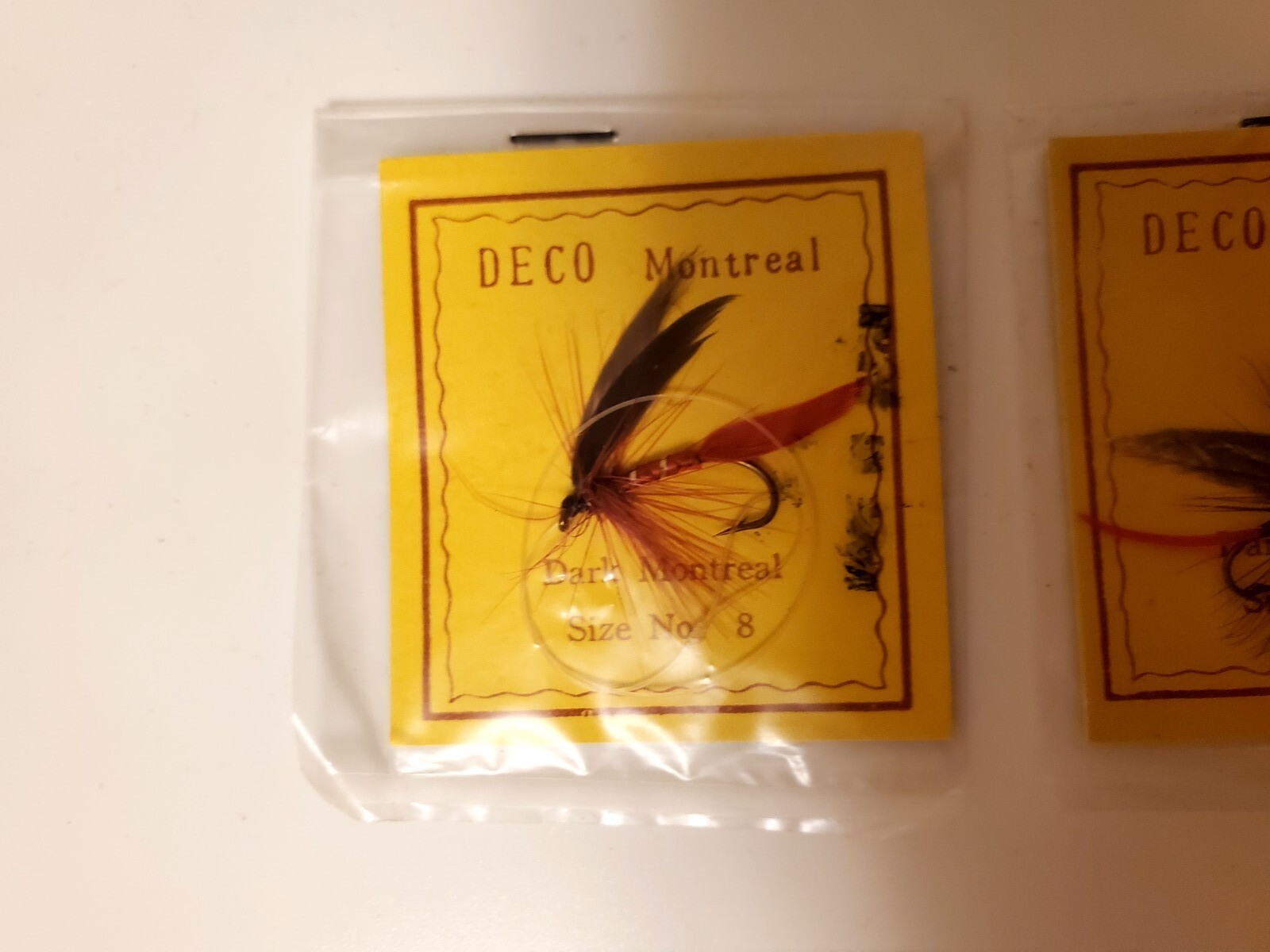 Lot of 2 Deco Montreal Fly Fishing Flies Size Dark Montreal No 8 & 12 ...