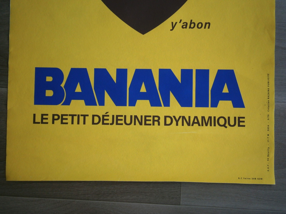 Original Banania Poster 1970 J. Bazaine Advertising Chocolate Antique ...