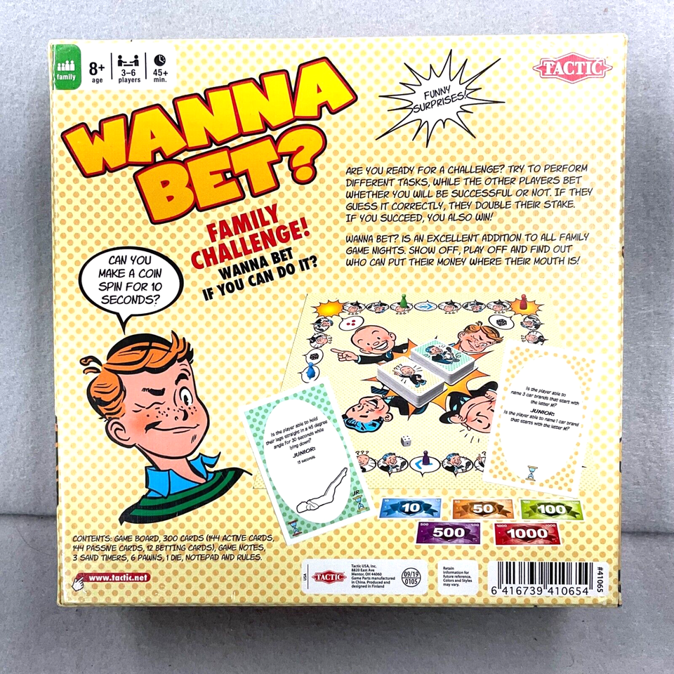 Wanna Bet Family Challenge Game New Sealed Box Fun Game Night | eBay UK