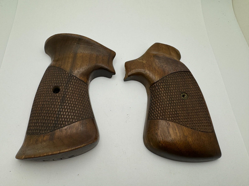 Fitz Wood Revolver Grips Walnut Smith & Wesson S&W Target w/Thumbrest N ...