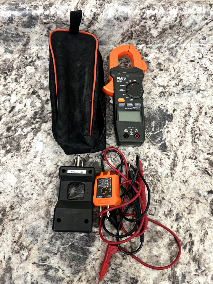 Klein Tools CL120VP Electrical Test Kit W/CL120 Clamp Meter, RT210 ...