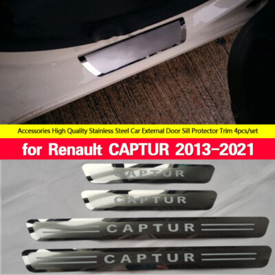 Door Sill Cover Scuff Plate Protector Ultra-thin For Renault Captur ...