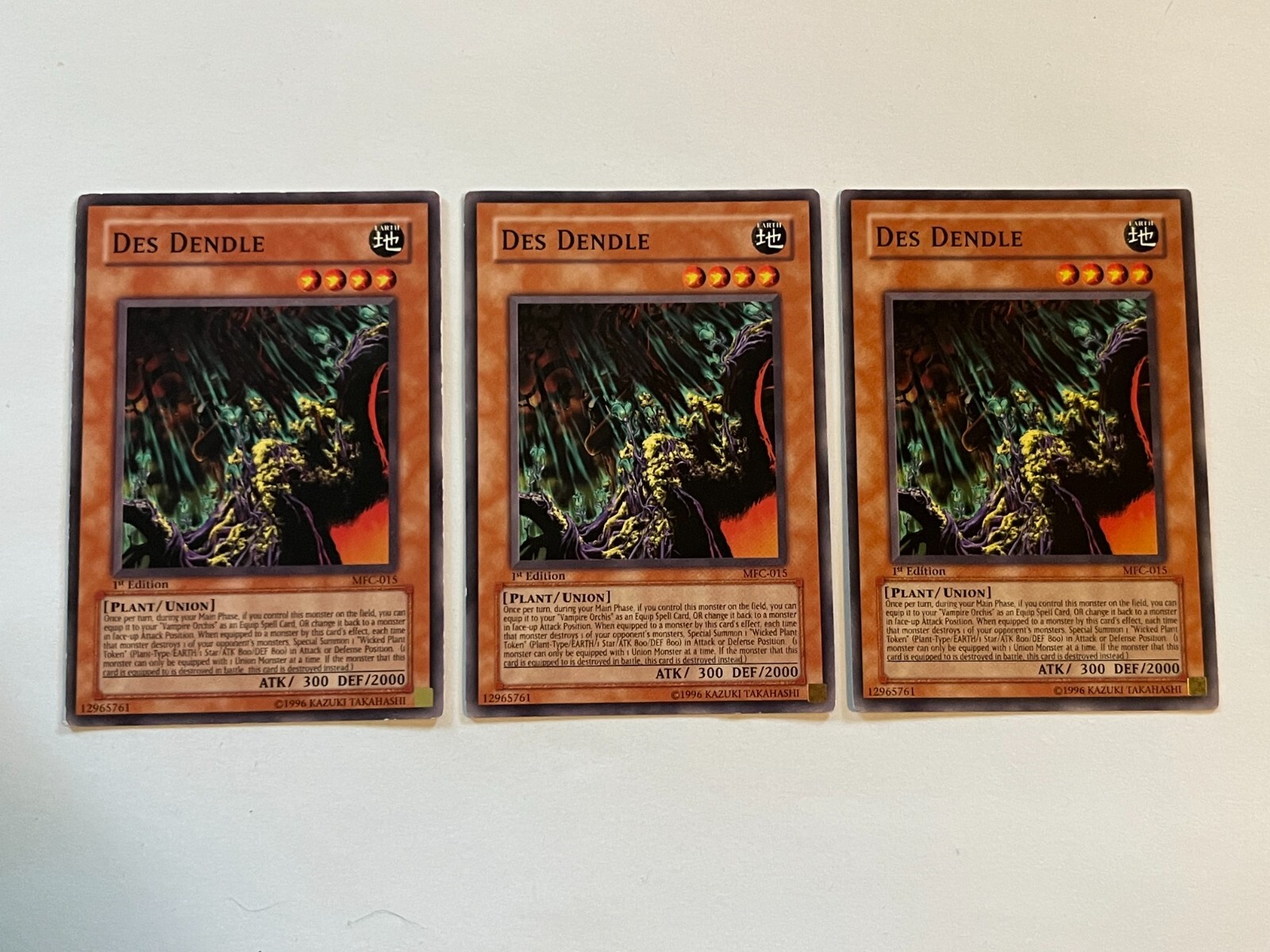 3X Des Dendle - MFC-015 3 x3 Yugioh Yu Gi Oh! Playset 1st Edition | eBay