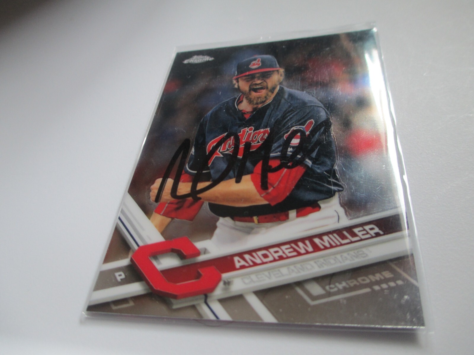 2017 TOPPS ANDREW MILLER CLEVELAND GUARDIANS STAR SIGNED AUTOGRAPH ...