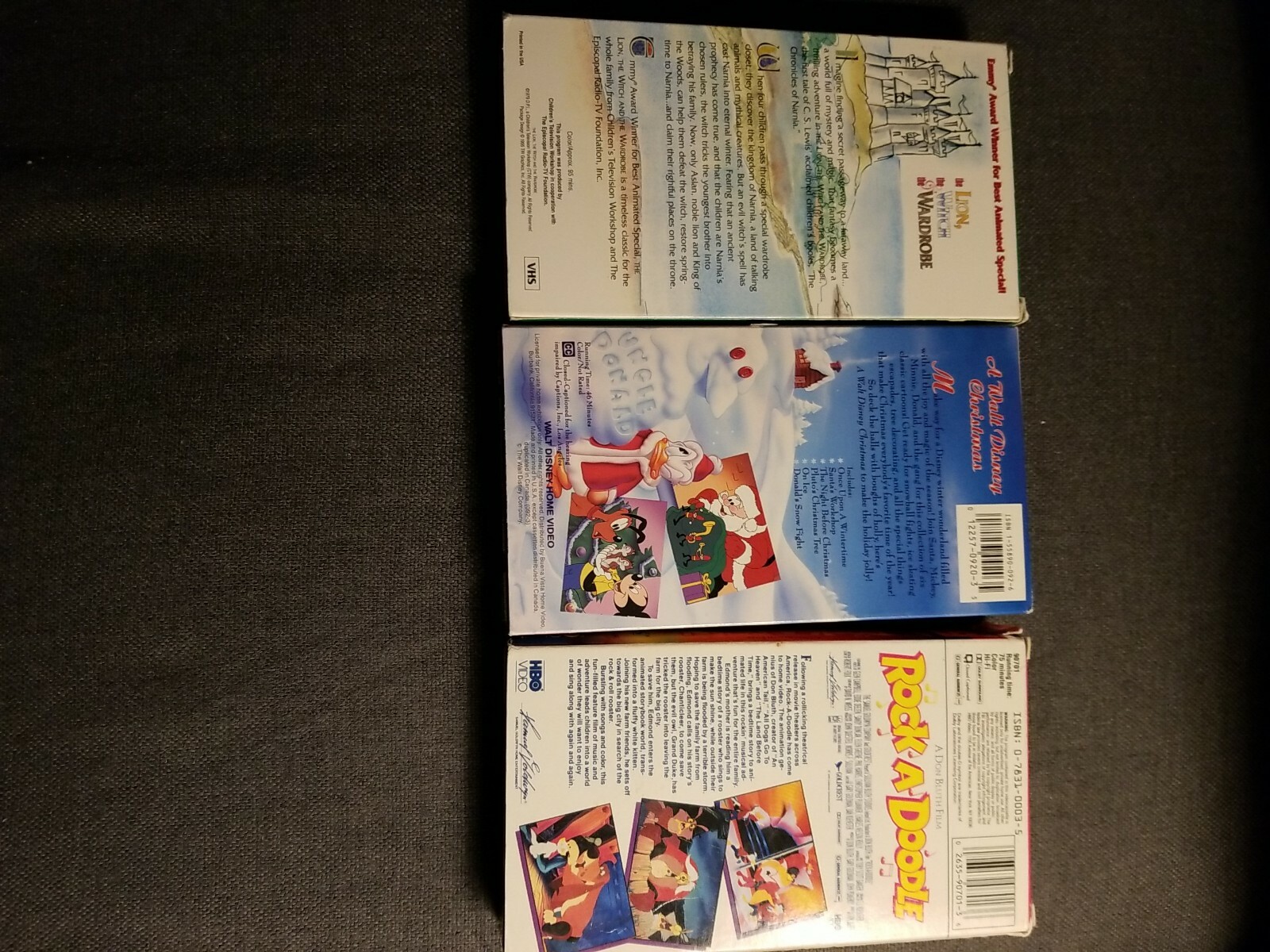 Lot of 6 Vintage Kids VHS VCR tapes Disney Little Mermaid Rock A Doodle ...