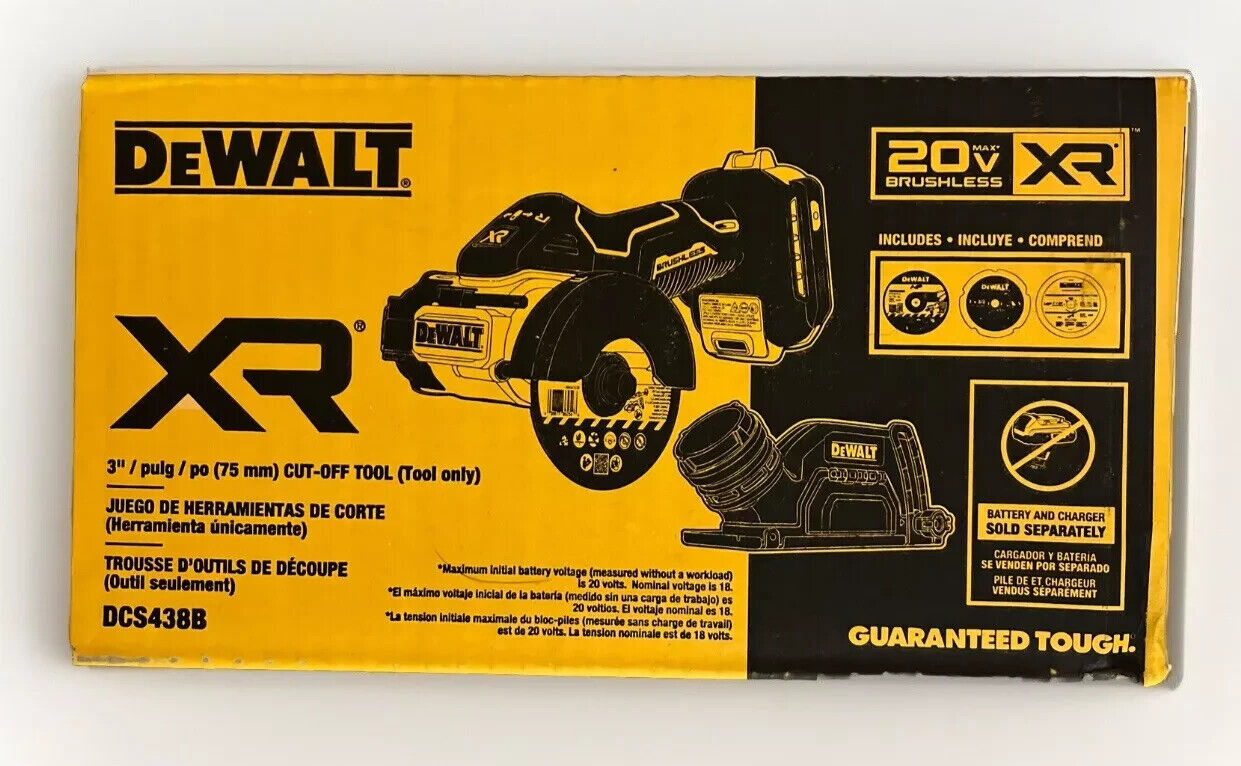 DEWALT DCS438B 20V MAX XR 3" Brushless Cordless Compact Cut Off Tool ...