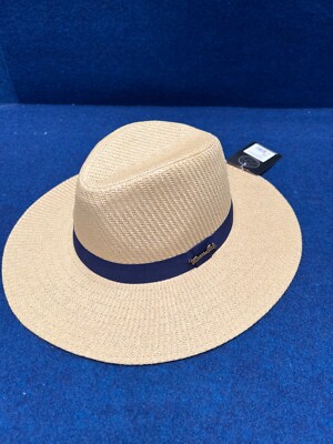 Authentic Thomas Cook Wanderer Crushable Paper Straw Hat Tan w/ Blue Trim | eBay