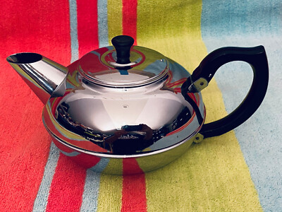 Vintage 1970's Britdis 3-Cup Chrome on Copper Mini Teapot Made In New ...