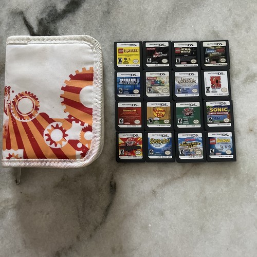 LOT OF 16 NINTENDO 2DS VIDEO GAMES (INCLUDES CASE THAT HOLDS 12 GAMES ...