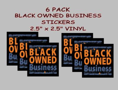 2.5 x 2.5 Black Owned Business Stickers Owners Store Front Vending | eBay