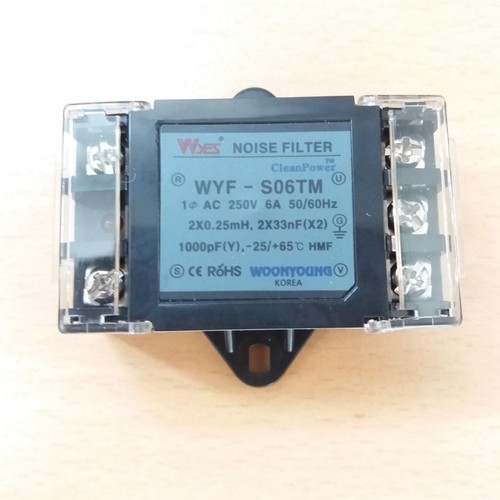 Woonyoung WYF-S06TM WYFS06TM 250V 6A 1Phase Noise Filter 150KHz~30MHz ...