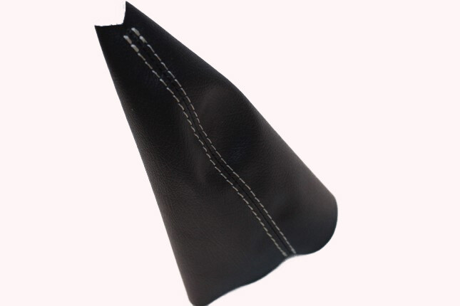 Black w/White Stitch Leather Manual Shift Boot For 07-14 Mini Cooper ...