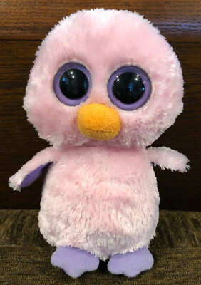 Ty Beanie Boo Posy Duck Chick Pink Purple Big solid Eyes Plush 6" | eBay