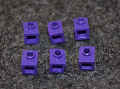 (6) 1x1 Purple Brick w/ Center Nub (No Ridge) Bricks ~ Lego ~ NEW ...