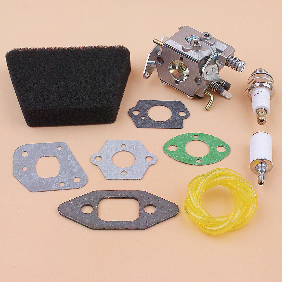 Carburetor Kit For 335 435 440 MCCULLOCH MAC CAT Chainsaw Air Fuel ...