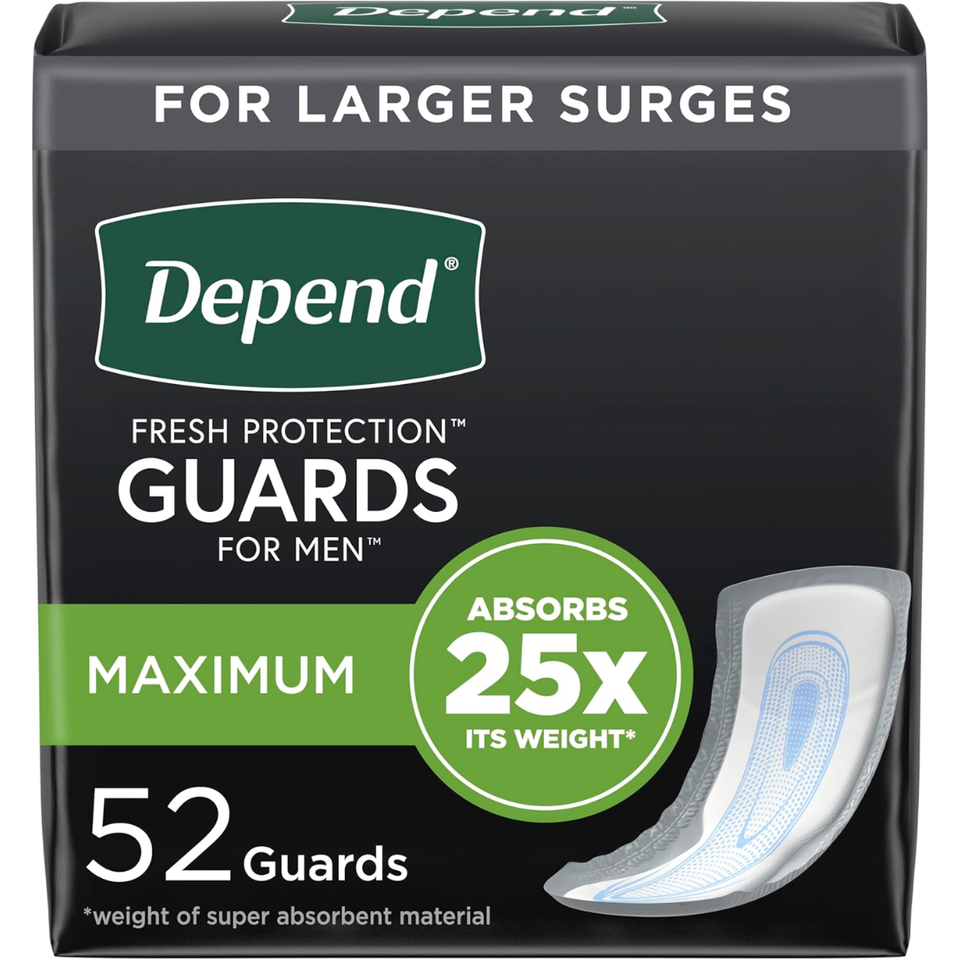 Depend Incontinence Guards/Incontinence Pad for Men/Bladder Control ...
