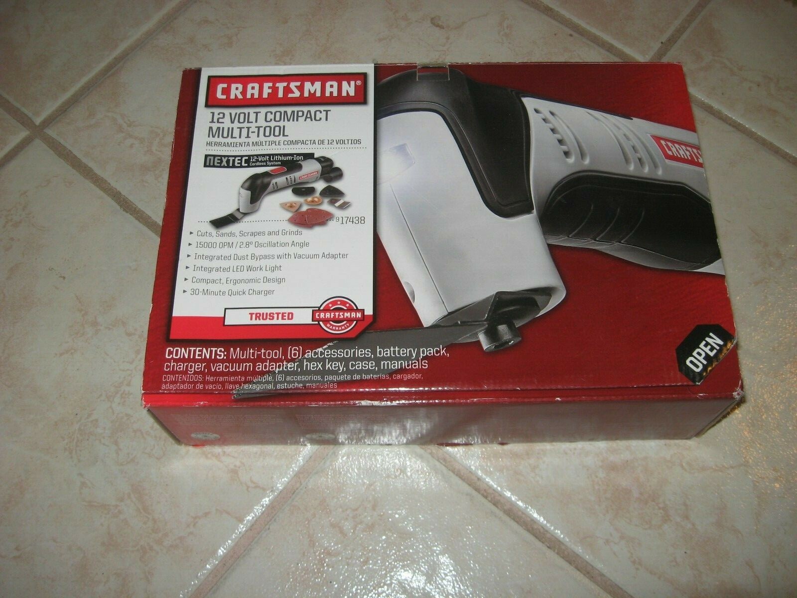 Craftsman Nextec 12-Volt Lithium-Ion Cordless Multi-Tool Kit W/Battery ...