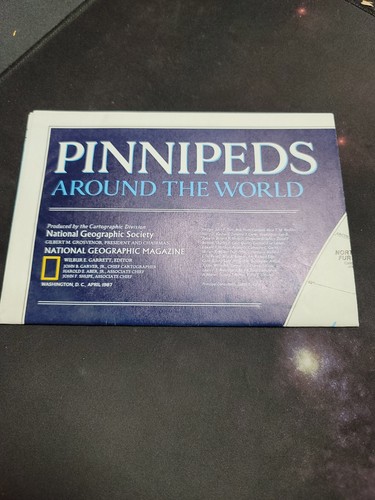 Vintage National Geographic Map. Pinnipeds. Around the World. (Who knew ...