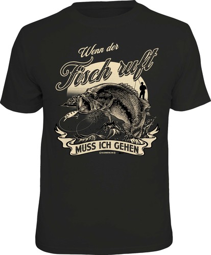 Herren Angler T-Shirt Wenn der Fisch ruft witzige Sprüche-Shirts Männer ...