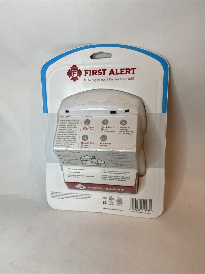 2 Pack First Alert Battery Electrochemical Carbon Monoxide Alarm New | eBay