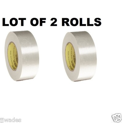 2 ROLLS 3M 8981 SCOTCH FILAMENT TAPE 1-7/8" WIDE X 60 YDS HIGH TENSILE ...