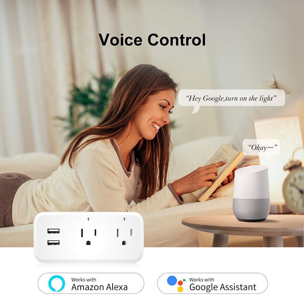 WiFi Smart Plug Voice Control Socket Outlet Works with Amazon Alexa ...