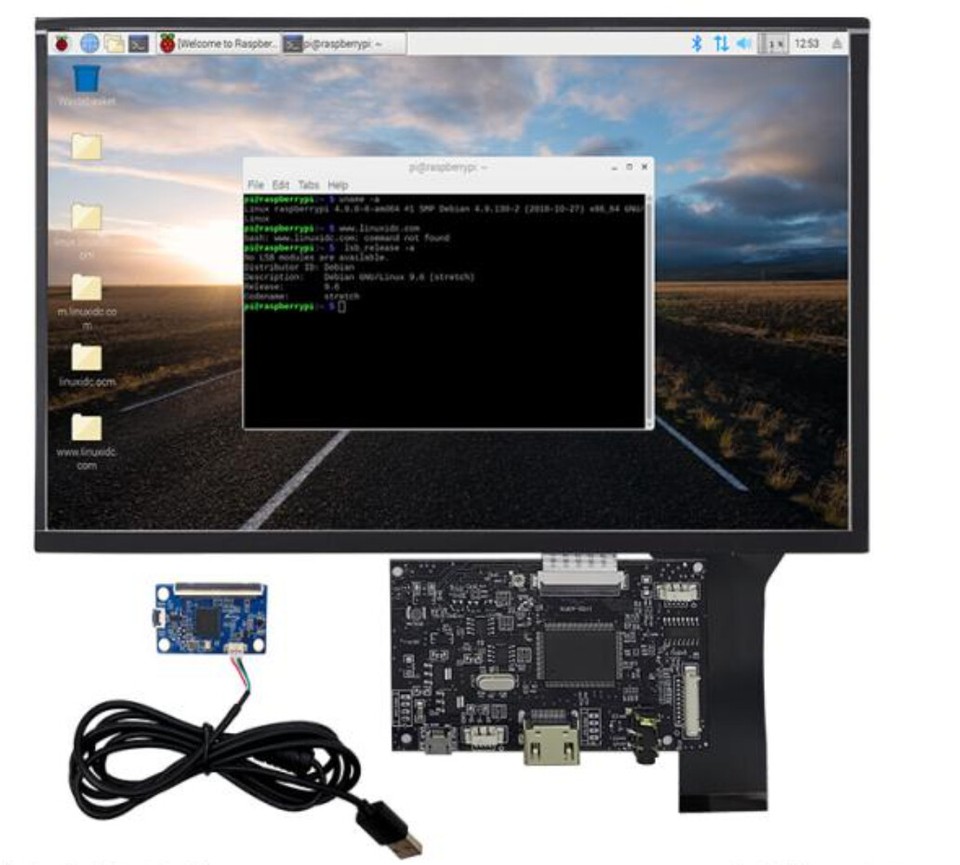 5/7/8/9/10.1 inch HD LCD screen 5V USB display driver board touch ...