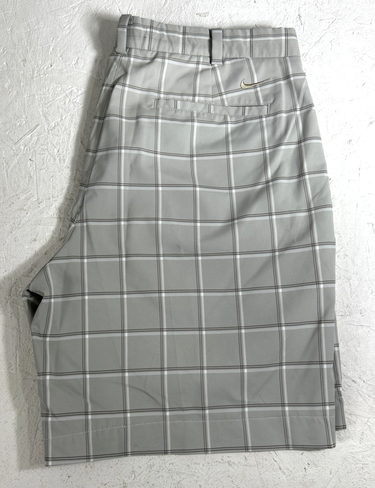 Nike Golf Gray White Check Polyester Spandex Shorts Mens Size 35 | eBay