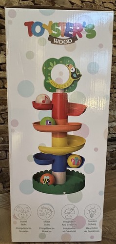 Toddler Ball Drop Tower Toy From Toyster, Wooden Long Lasting Sturdy ...