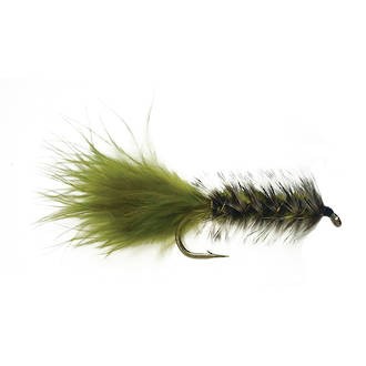 Black Magic Woolly Bugger Trout Fly Olive Size B06 Qty 1 | eBay Australia