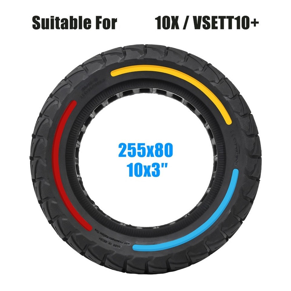10x3.0 Solid Tire Puncture 80/65-6 Abrasion for VSETT10+ /Zero4732 ...