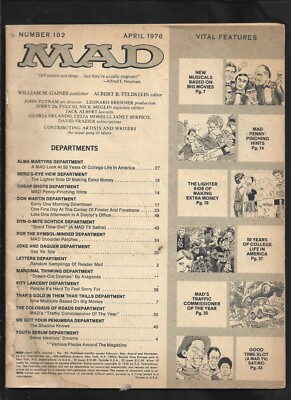 MAD MAGAZINE #182 POOR 1976 EC (FREE SHIPPING ON $15 ORDER!) | eBay