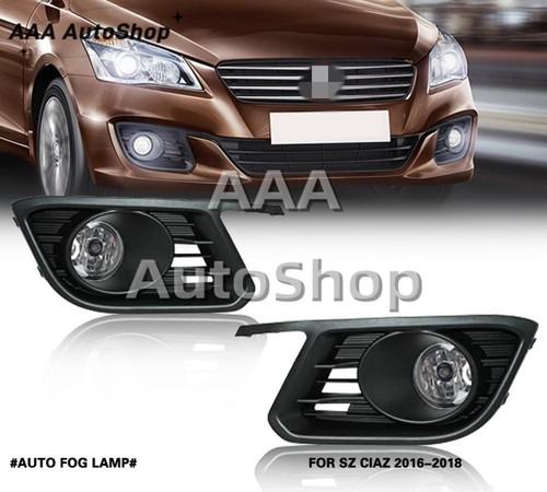 1 Set Fog Light +Fog Light Cover Assembly Black For Suzuki Ciaz 2016 ...