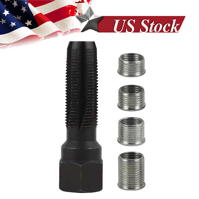 14mm Spark Plug Re-Thread Rethreader Repair Tap Tool Reamer Inserts ...